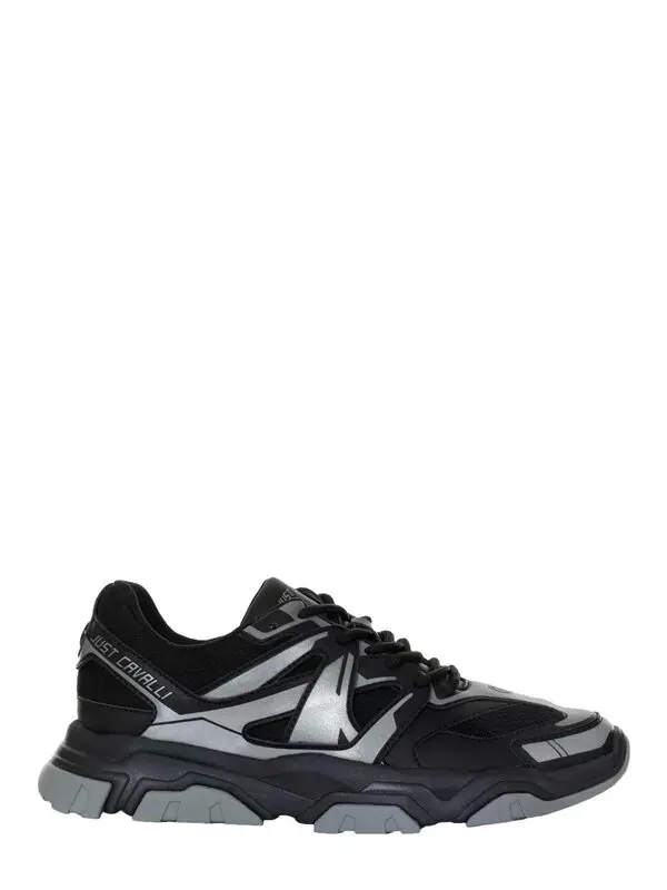 Just Cavalli Panelled Sneakers - Black
