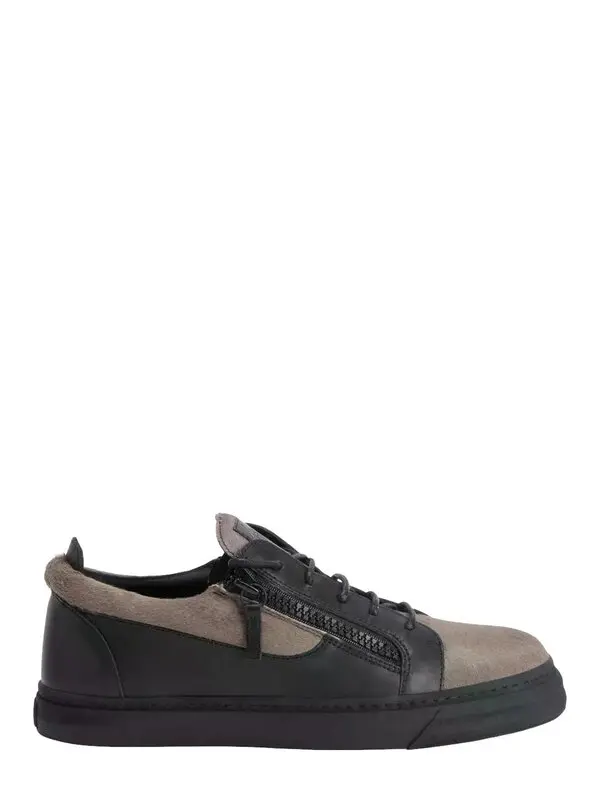 GIUSEPPE ZANOTTI Frankie Double-zip Low-top Sneakers - Neutrals