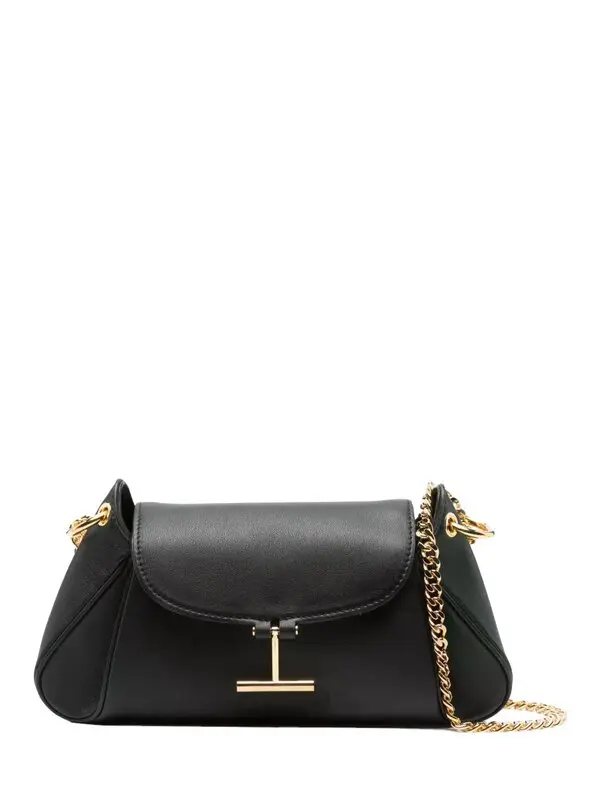 TOM FORD Leather Shoulder Bag - Black