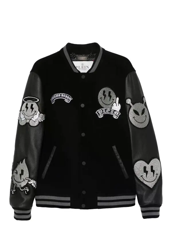 Philipp Plein Smile-motif Jacket - Black