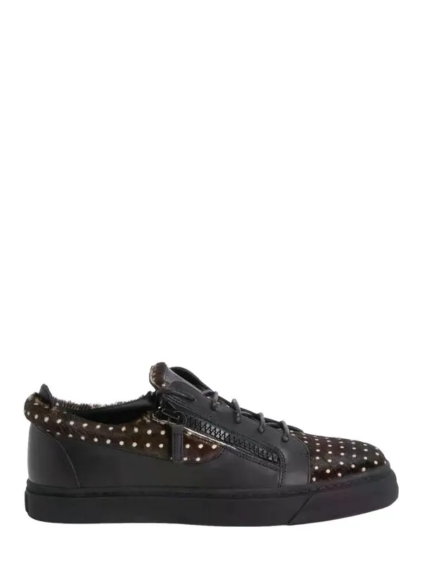 GIUSEPPE ZANOTTI Frankie Double-zip Low-top Sneakers - Black