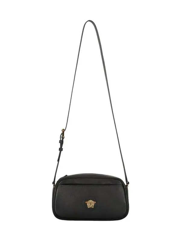 Versace Leather Crossbody Bag - Black
