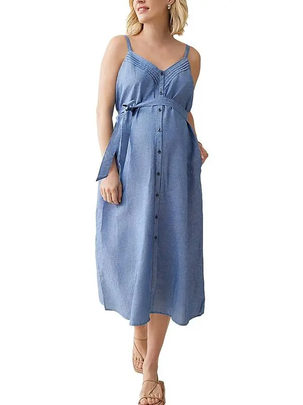INGRID & ISABEL Maternity Dress - Chambray