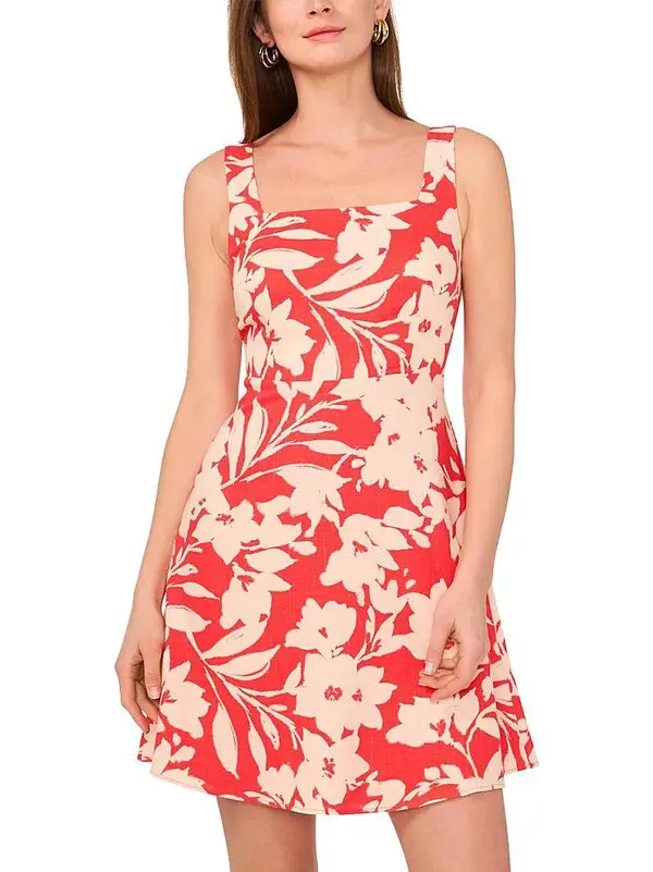 Vince Camuto Floral Mini Dress - Cayenne