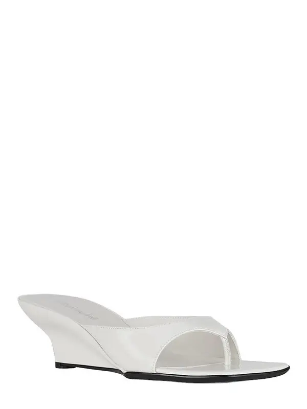 Jeffrey Campbell Honey-bun Wedge Sandals - White Patent