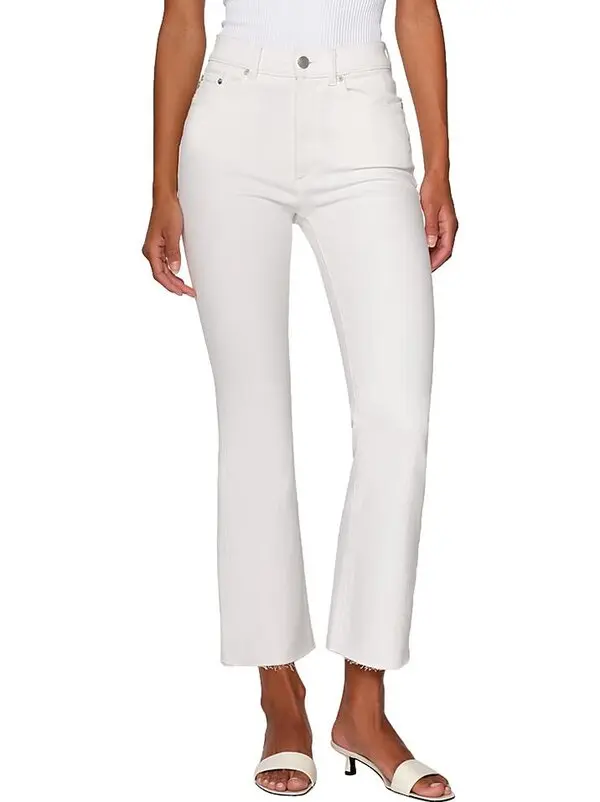 DL1961 Bridget Bootcut High-rise Instasculpt Crop Jeans - White
