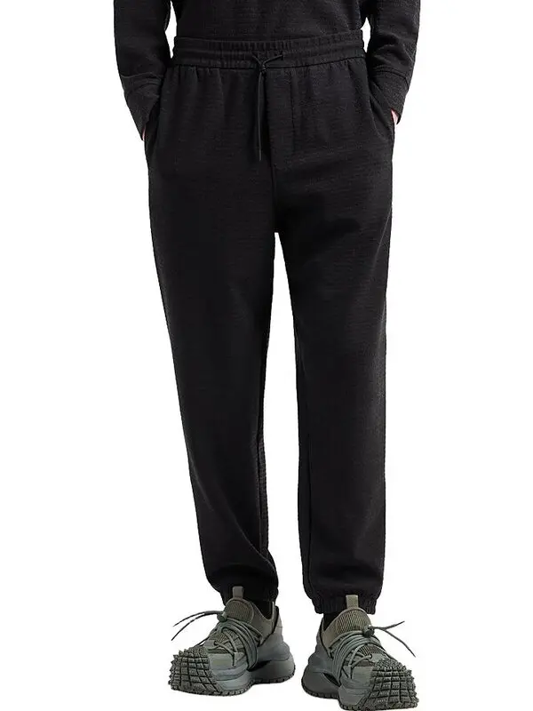 Emporio Armani Jacquard Logo Joggers - Black Beauty