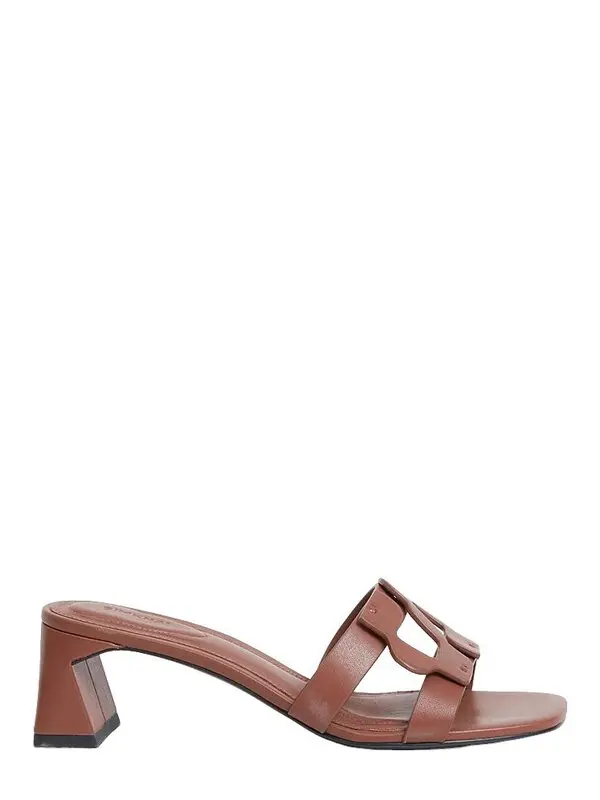 Simkhai Monogram Slide Sandals - Sable