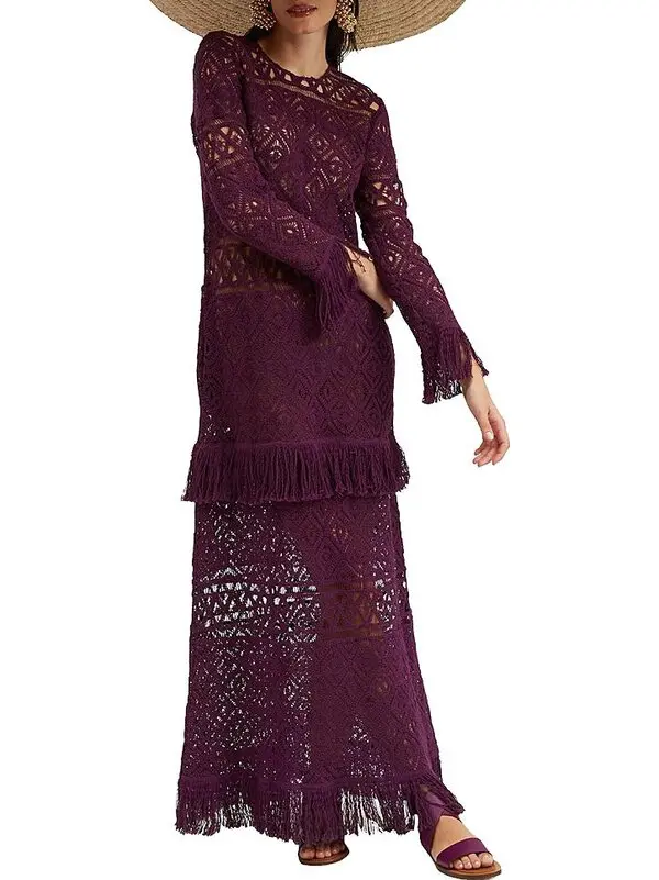 La DoubleJ Lacey Swing Dress - Plaza Macrame' Purple