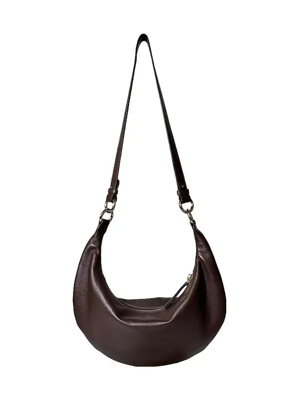 HYER GOODS Convertible Hobo Ring Bag - Chocolate