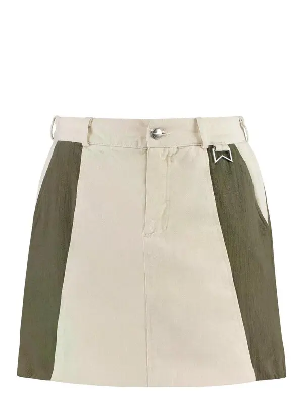 Rhude Cotton Mini Skirt - Neutrals