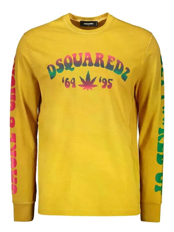 Dsquared2 Logo-print Cotton T-shirt - Yellow