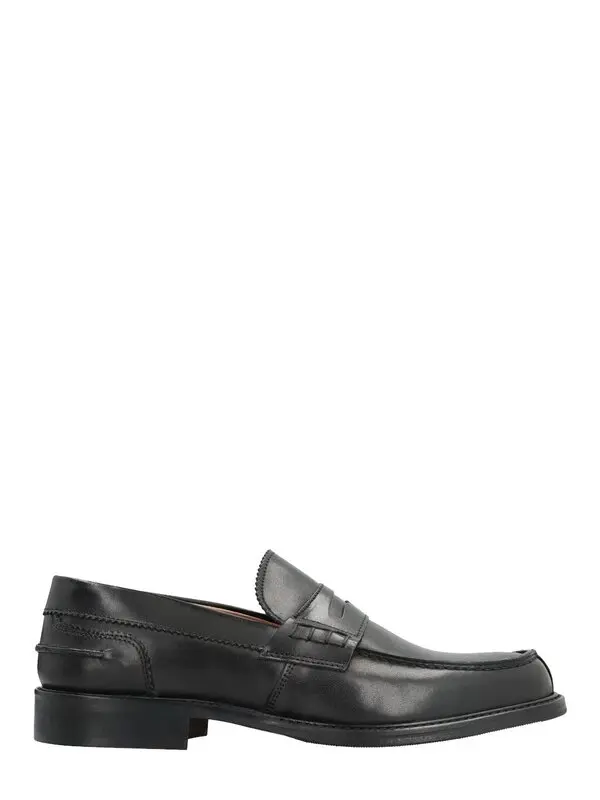 Bruno Magli Leather Penny Loafers - Black