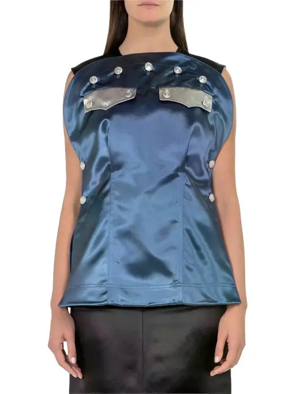 Calvin Klein Satin Blouse - Blue