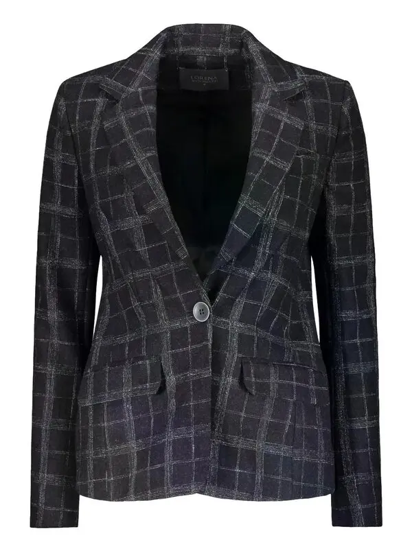 Lorena Antoniazzi Plaid Wool-blend Blazer - Blue