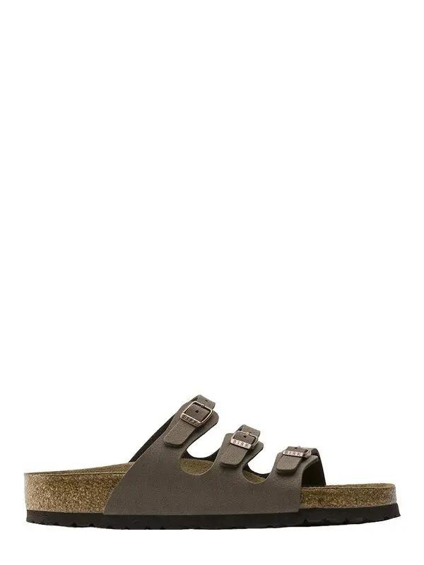 BIRKENSTOCK Florida Soft Footbed Birkibuc Sandals - Mocca