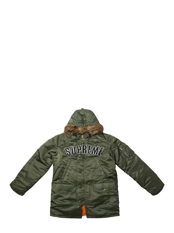 Supreme Arc Logo N3b Parka Jacket - Olive