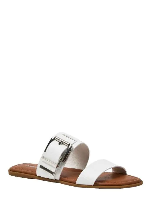 LANDS' END Sunshine Slide Sandals - White
