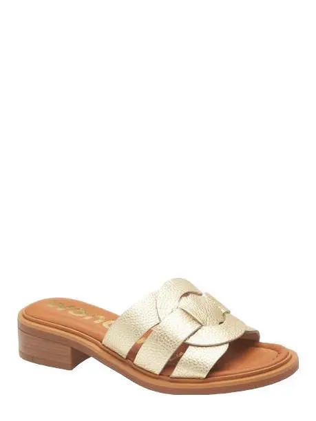 WONDERS Leather Slide Sandal - Max Platino