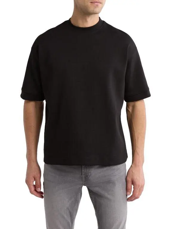DENIM AND FLOWER Oversize Heavyweight Cotton Blend T-shirt - Black