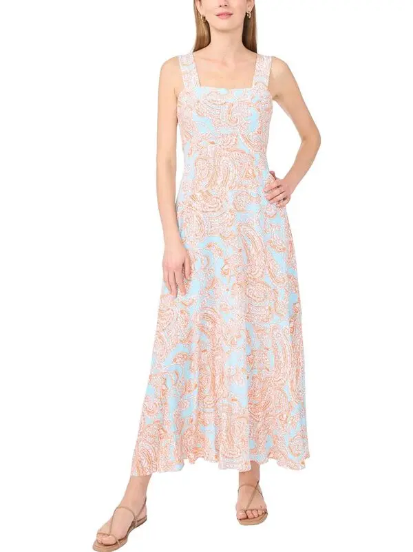 Vince Camuto Paisley Maxi Sundress - Tangerine