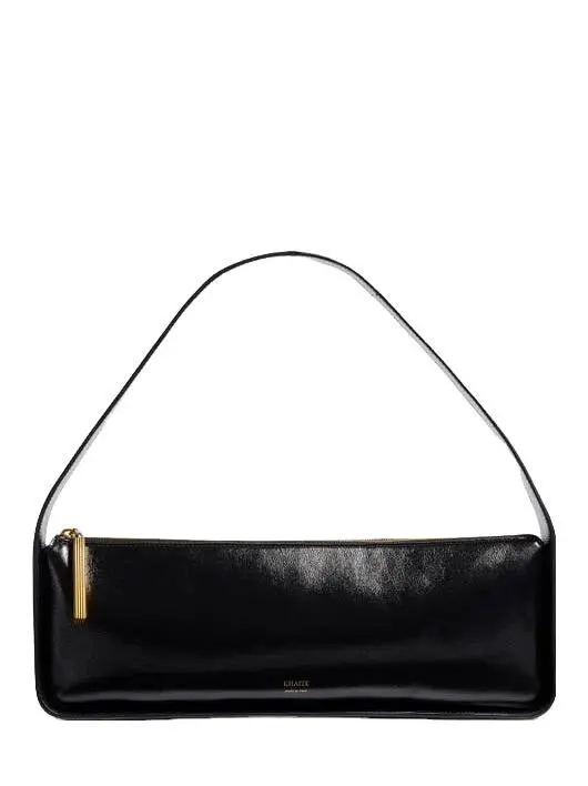 Khaite Lori Baguette Leather Shoulder Bag - Black