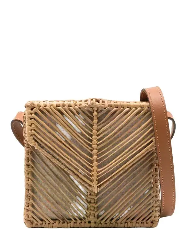 LENNY NIEMEYER Raffia Shoulder Bag - Brown