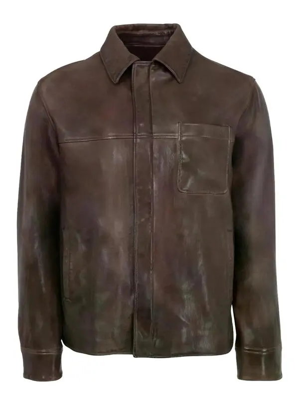 Loewe Leather Jacket - Brown