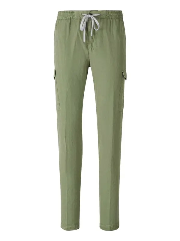 PT TORINO Linen-blend Cargo Pants - Green