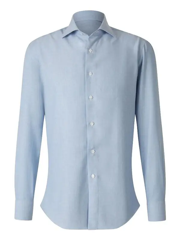FRAY Cotton & Cashmere Shirt - Blue