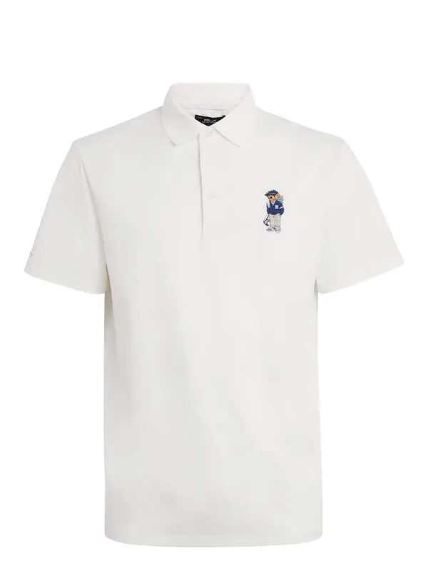 Rlx Ralph Lauren Airtech Piqué Bear Polo Shirt - White