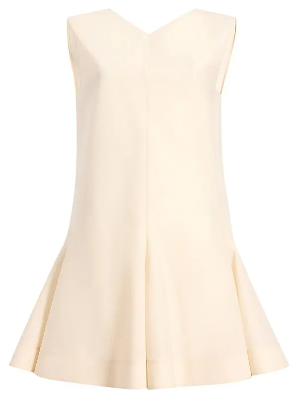 Khaite Mel Silk-cotton Organza Mini Dress - Neutral