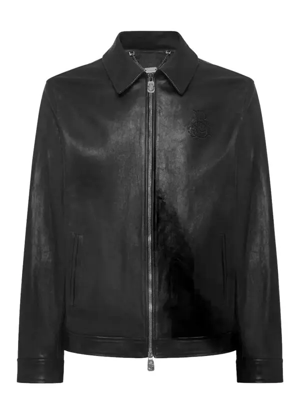 BILLIONAIRE Logo-plaque Jacket - Black
