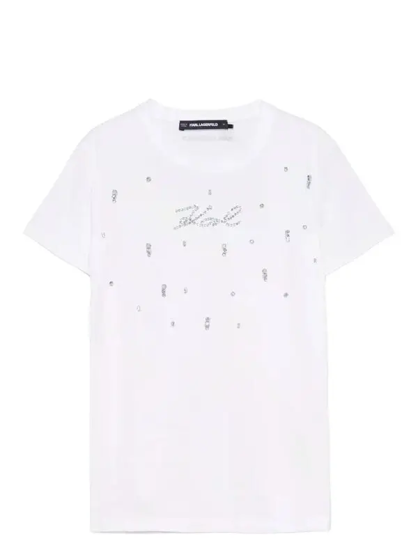 Karl Lagerfeld Logo-embellished T-shirt - White