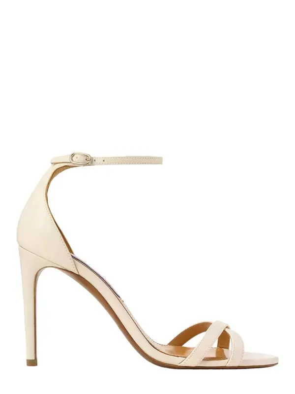 Ralph Lauren 95mm Leather Sandals - Neutrals
