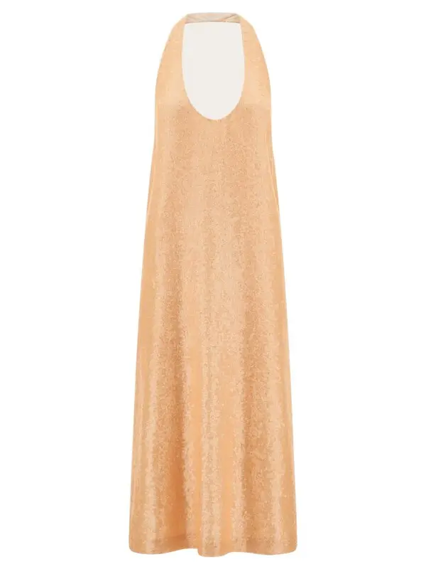 FERRAGAMO Sequin Embellished Midi Dress - Pink