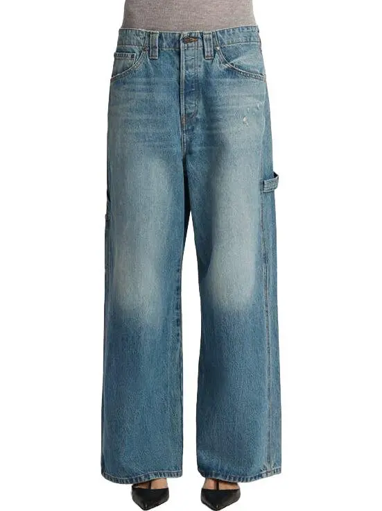 Khaite Sowen Wide Leg Carpenter Jeans - Heath