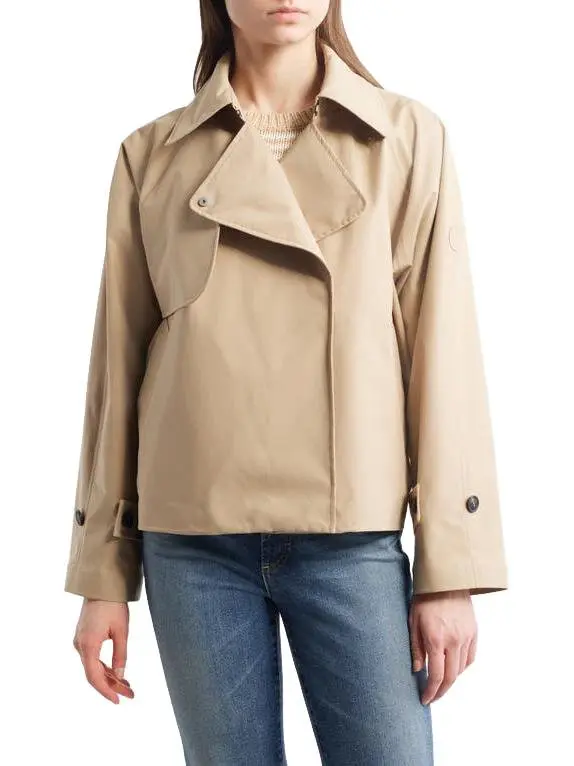 SAVE THE DUCK Greta Water Resistant Raincoat - Stardust Beige