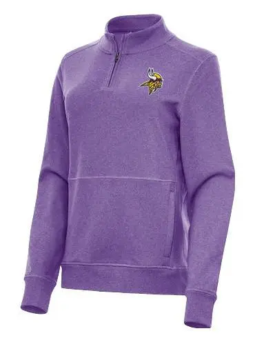 ANTIGUA Minnesota Vikings Quarter-zip Jacket - Heather Purple