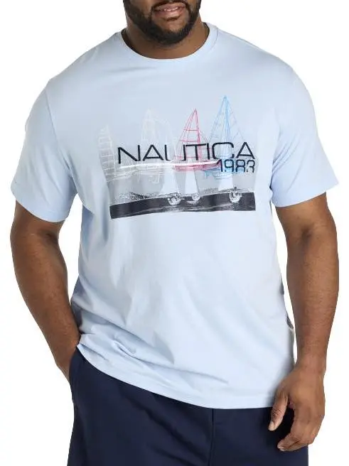 NAUTICA Big & Tall 1983 Sailing Graphic Tee - Skyway