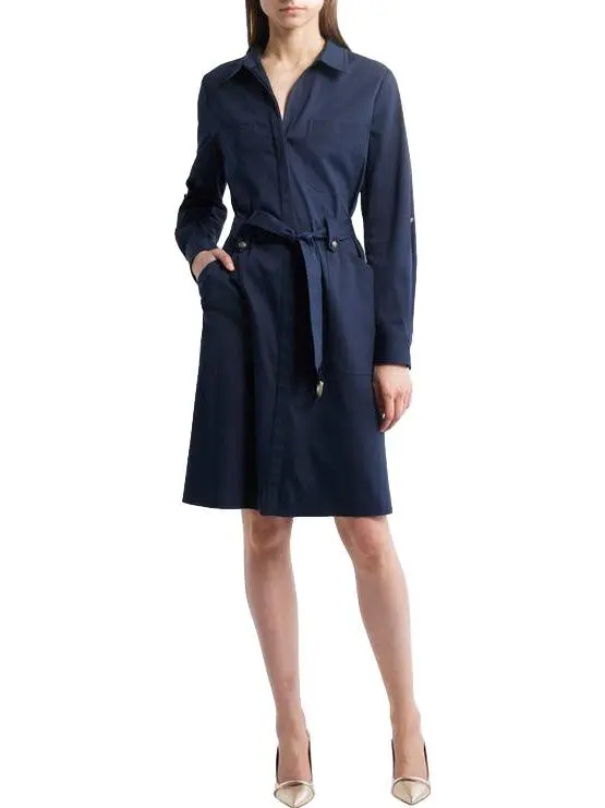 Kobi Halperin Long Sleeve Shirt Dress - Indigo