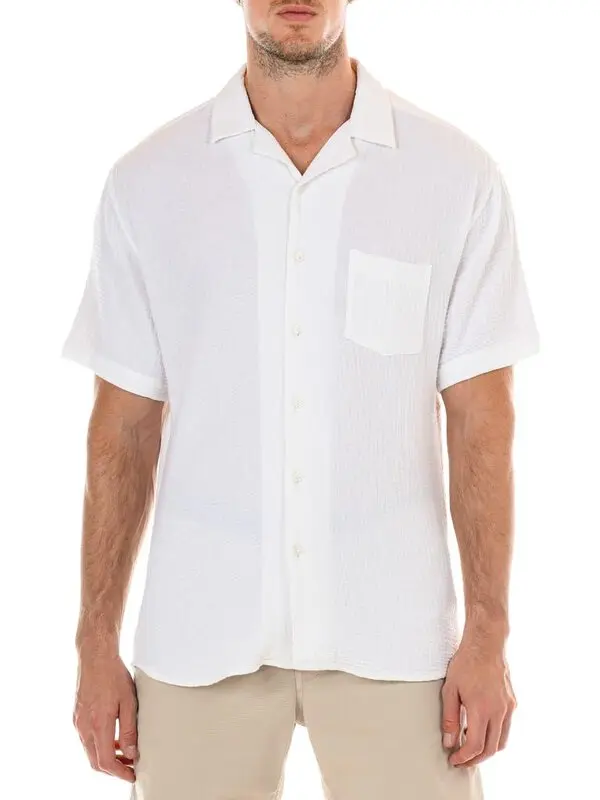 ORIGINAL PAPERBACKS Gauze Short Sleeve Shirt - Cloud