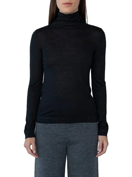 SSKEIN Turtleneck Pullover - Black