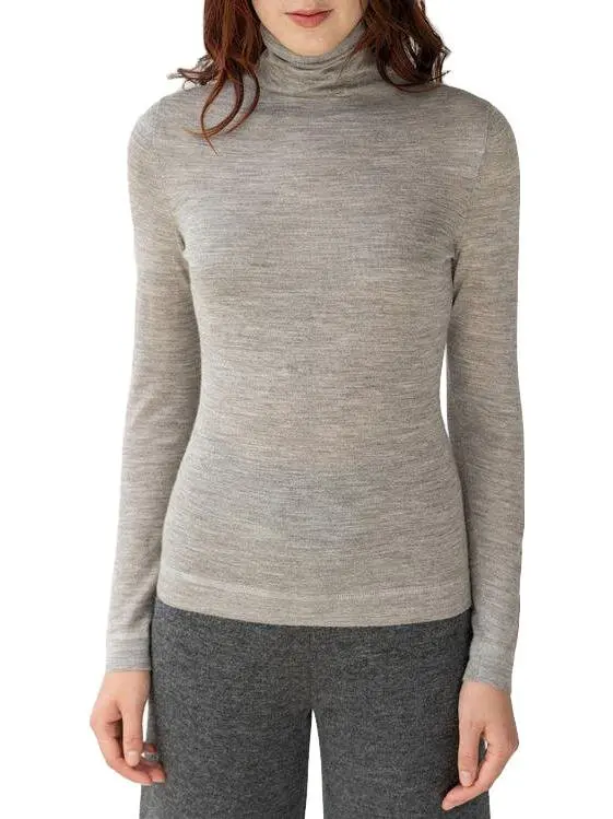 SSKEIN Turtleneck Pullover - Fog Grey Heather
