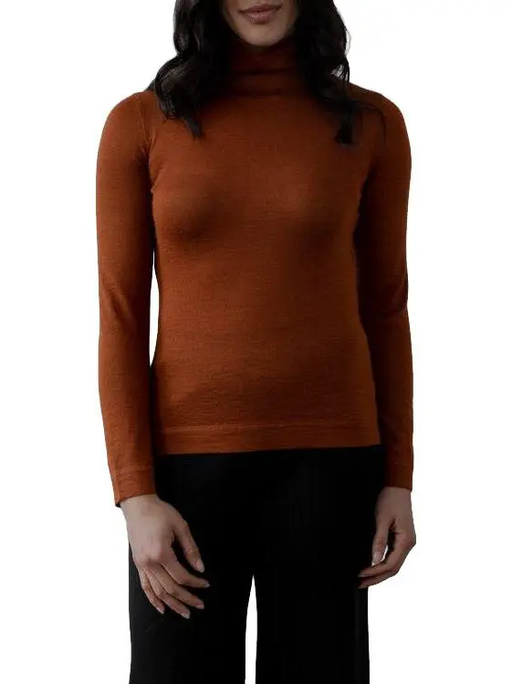 SSKEIN Turtleneck Pullover - Rust