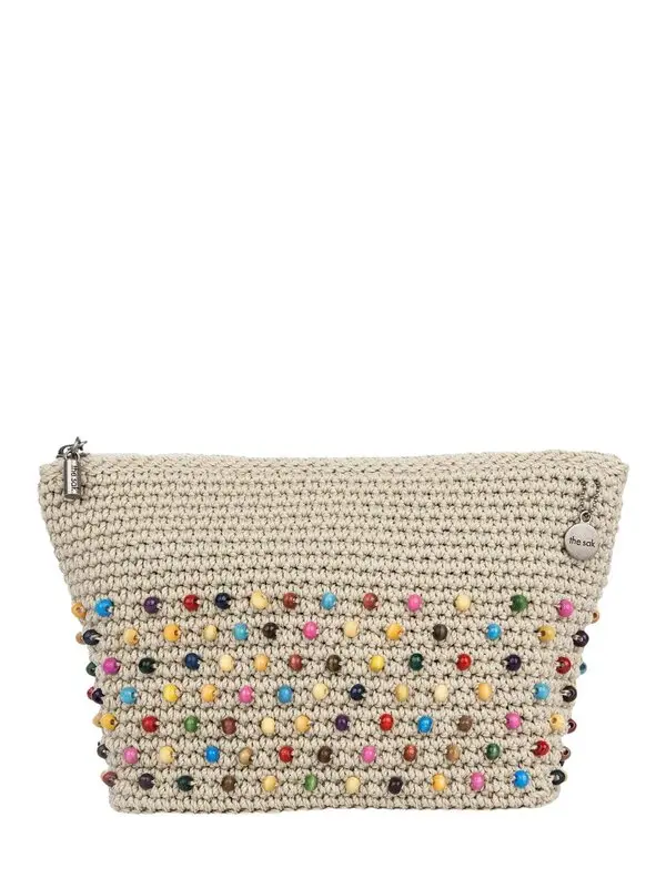THE SAK Essential Medium Pouch - Ecru Multi Bead