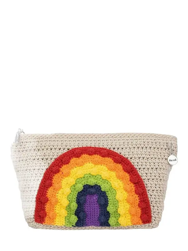 THE SAK Essential Medium Pouch - Rainbow Ecru