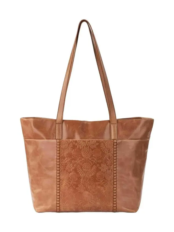 THE SAK Metro Tote Bag - Tobacco Floral Emboss