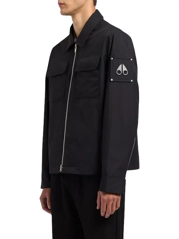 Moose Knuckles Jacques Water Repellent Shirt Jacket - Black