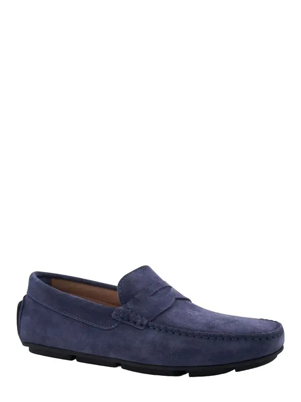 Bruno Magli Taranto Penny Loafer - Light Blue Suede